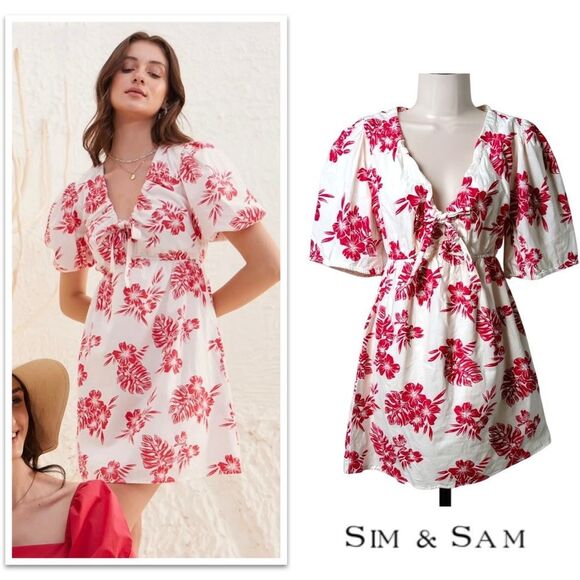 Sim & Sam | Dresses | Sim Sam Poplin Print Dress Size Medium | Poshmark